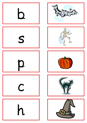 Debbie's Resource Cupboard: Halloween Initial sounds match