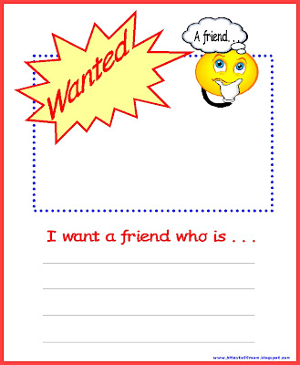 Debbie's Resource Cupboard: Wanted poster - A friend