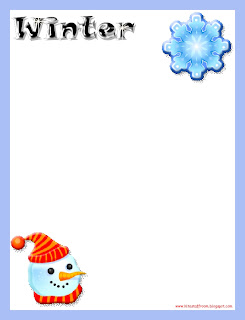Debbie's Resource Cupboard: Winter decorated writing frames