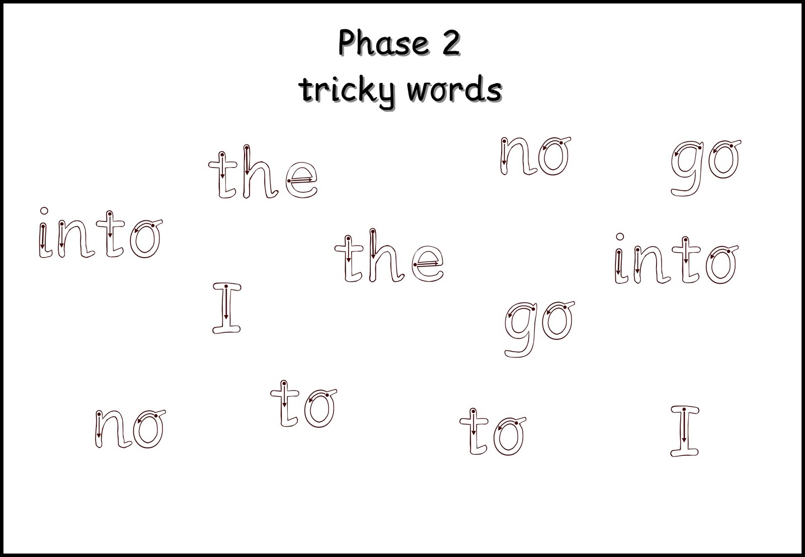 Debbies Resource Cupboard Letters And Sounds Phase 2 Tricky Word Mat