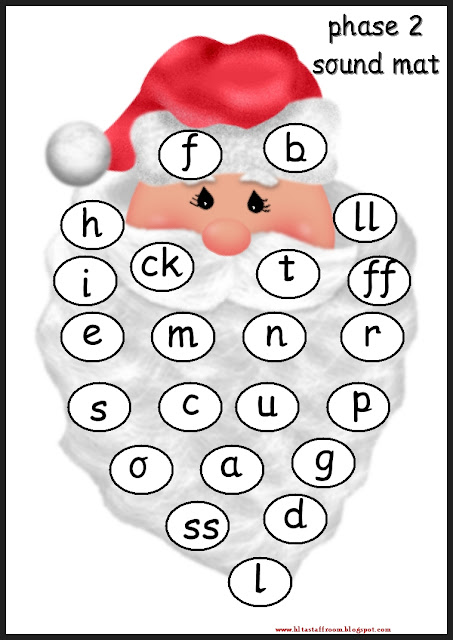 Debbie's Resource Cupboard: Letters and sounds - Santa's face sound mat
