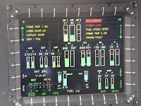 Dhruv cockpit display, with close-ups of the multi-function displays ...