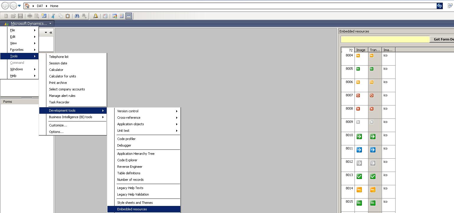 Microsoft Dynamics Ax: View Embedded Resources in Ax