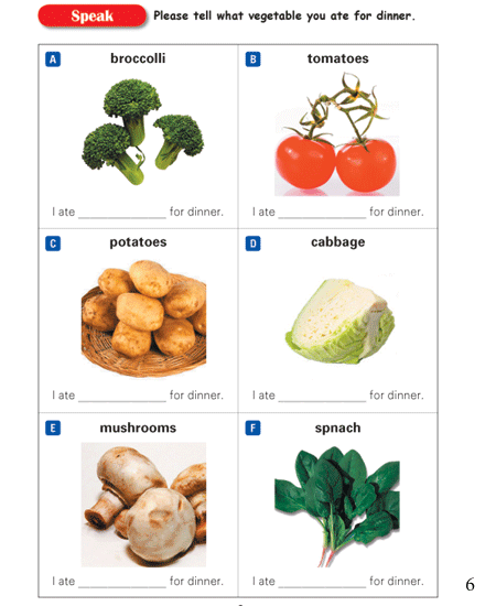 Junior English: Lesson 1: Talking about Vegetables