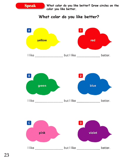 Junior English: Lesson 5: What Color Do You Like Better?