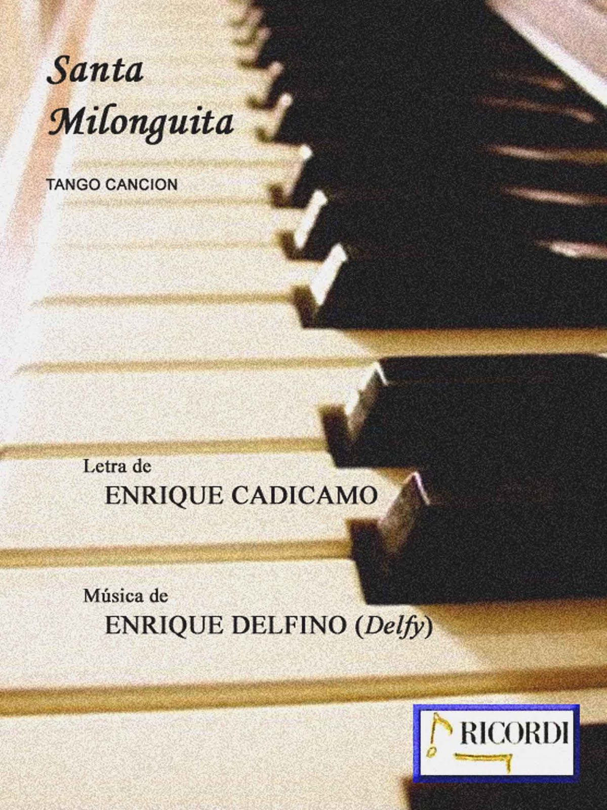 Partituras de Tango: SANTA MILONGUITA