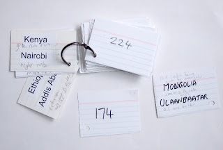 Building a Master Memory: Cardboard flashcards