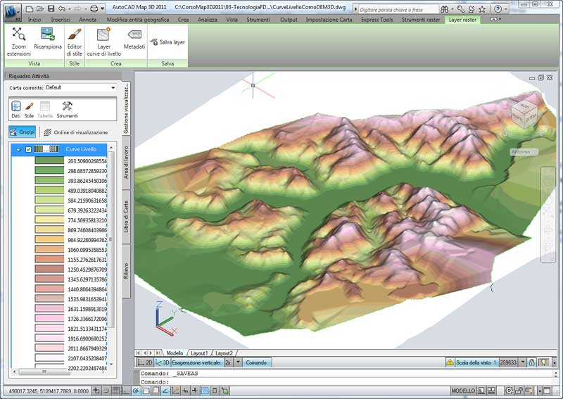 Il Blog italiano di AutoCAD Map e Civil 3D: Da curve di livello a DEM ...