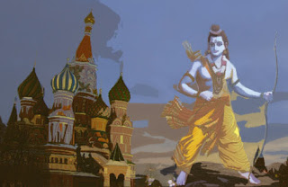 Gandhi ji watch a film! Ram Rajya or Mission to Moscow