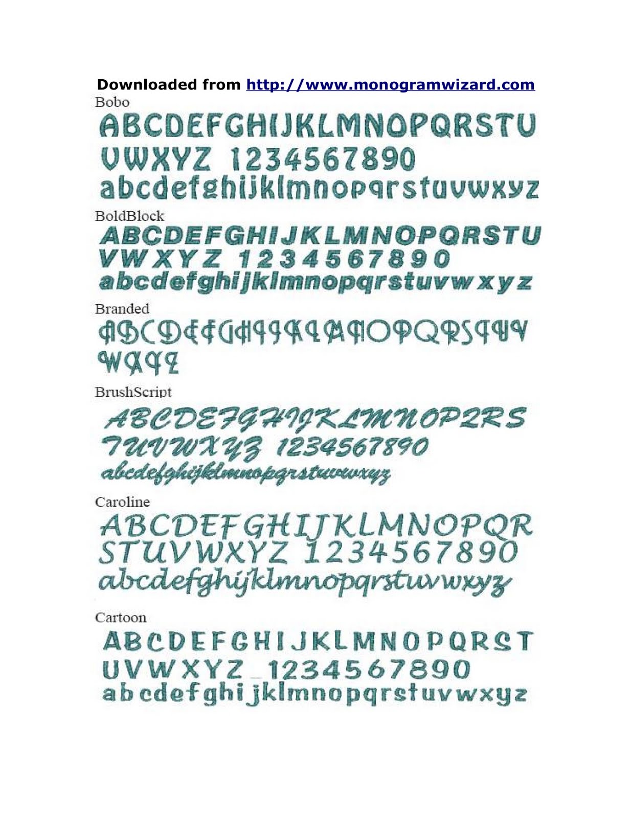 Campbell Creations: Monogram fonts