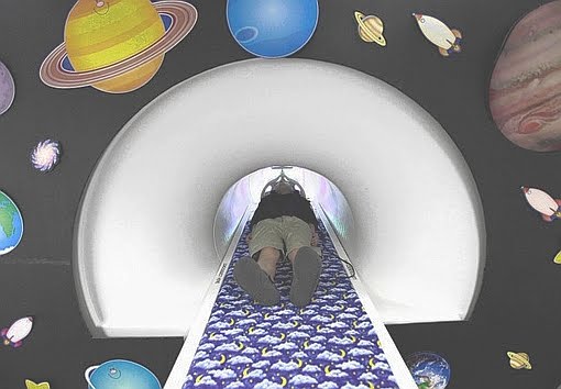 Check this cool MRI machine decorated as outer space for children | Mri ...