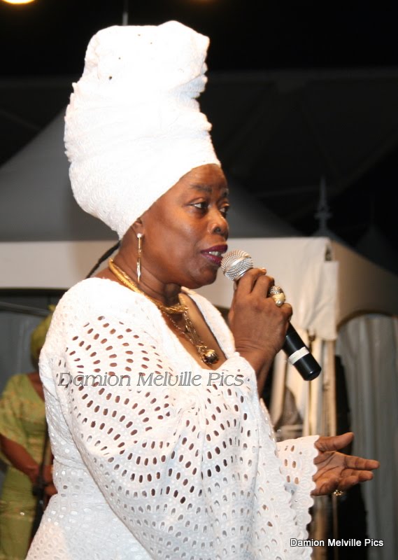 Ella Andall at CHOGM, outside the HYATT | DMello Photo World