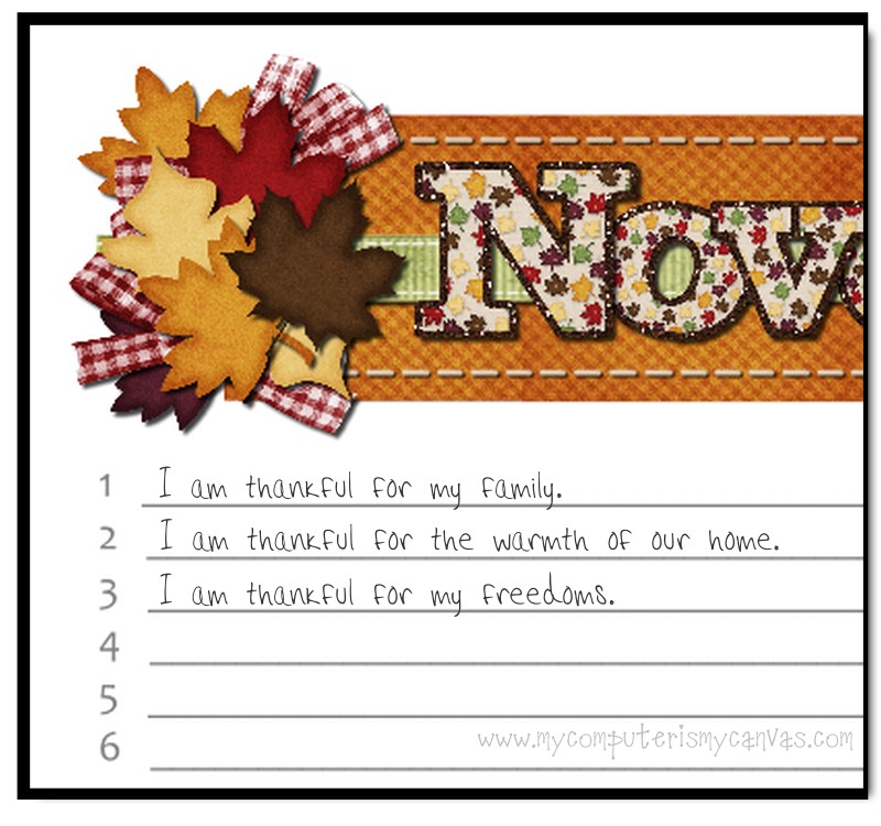 I Am Thankful For Leaves