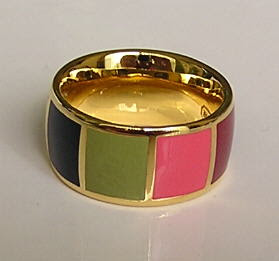 Always Authentic: Coach Legacy Stripe Enamel Ring