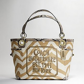 Always Authentic: Coach Zebra Raffia Straw Charm Tote