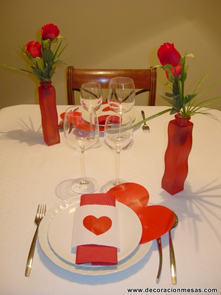 Decoracion de mesas: Mesa de San Valentin