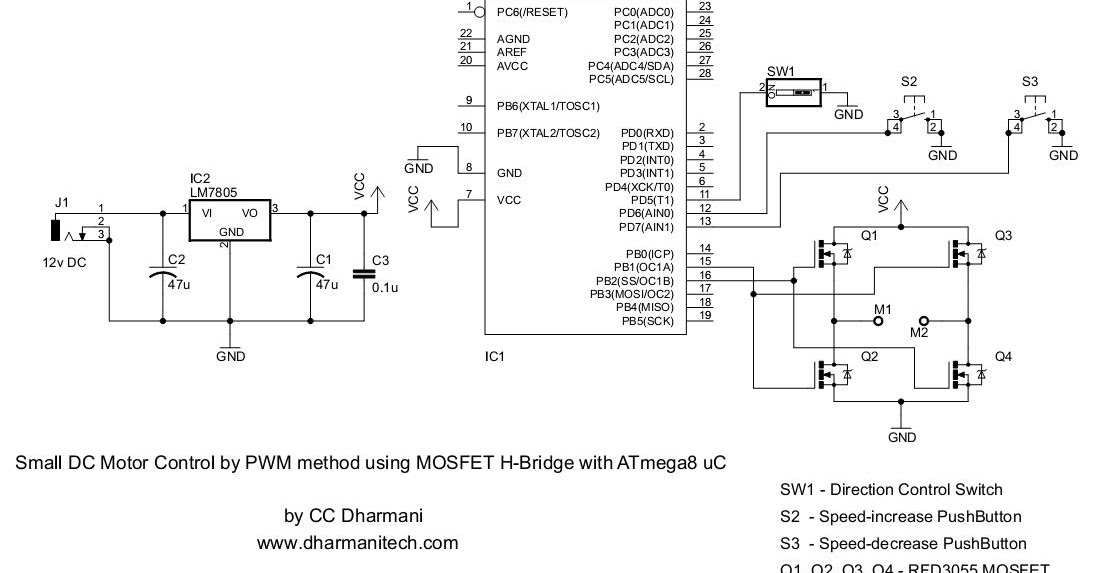 Embedded Tutorial Pwm Dc Motor Control Using Mosfet H Bridge With Avr