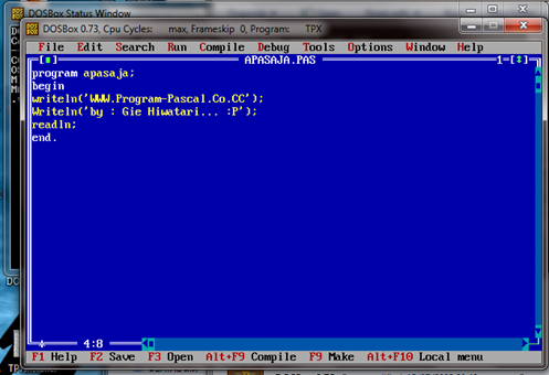 SISCA - Source Code Area -: Menjalankan Turbo Pascal 7 Pada Vista Dan ...