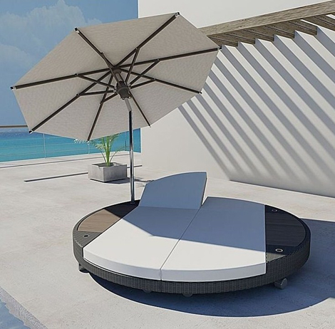 Brighton Beach: Modern Island sunbed 2011 – Sunbed Lounger by Freeline