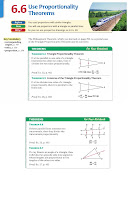 Geometry: 6.6 Use Proportionality Theorems