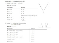 Geometry: 2.6 Prove Statements about Segments and Angles