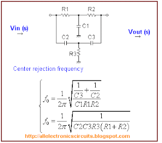 All Electronics circuits: Twin-T Notch Filter