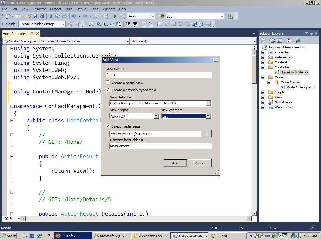 Shalvin Angular And Microsoft Net Blogs Asp Net Mvc With Entity Framework 4