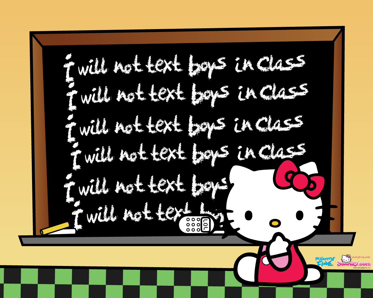Mimmy and Hello Kitty: Wallpaper Hello Kitty Text