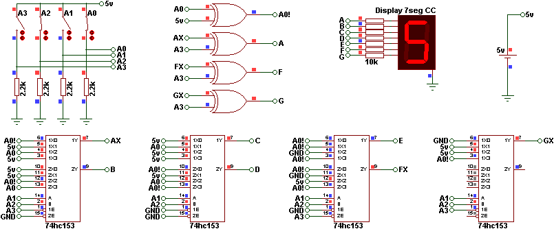 Decodificador bcd a 7 segmentos