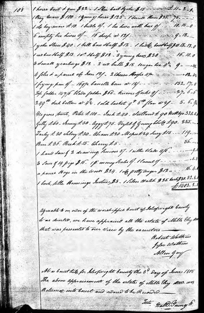 Reflections From the Fence: Friends of Friends: Mills Eley, 1805, List ...